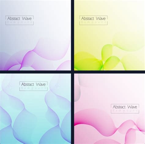 Abstract Background Sets Multicolored Curved Wavy Lines Vectors Images Graphic Art Designs In