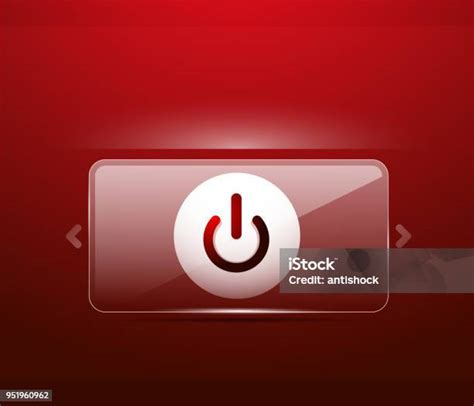 유리 투명 효과 전원 시작 버튼에 아이콘을 벡터 Ui 또는 애플 리 케이 션 심볼 디자인 에 대한 스톡 벡터 아트 및 기타 이미지 검은색 그라데이션