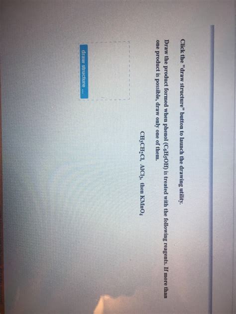 Solved Click The Draw Structure Button To Launch The