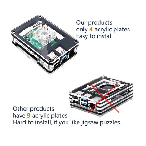 raspberry pi 4 acrylic case raspberry pi 4b abs case rees52