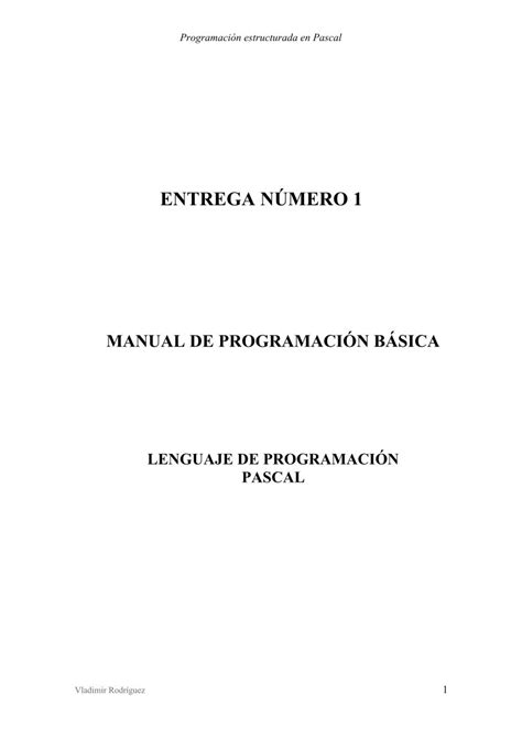 pdf de programación lenguaje de programación pascal manual de