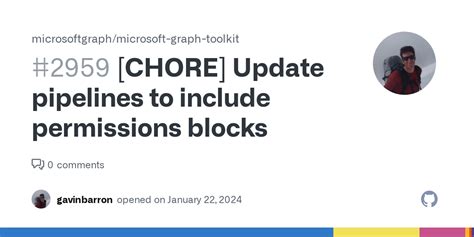 Chore Update Pipelines To Include Permissions Blocks · Issue 2959