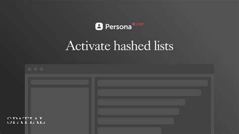 Activate Hashed Lists PersonaLive YouTube
