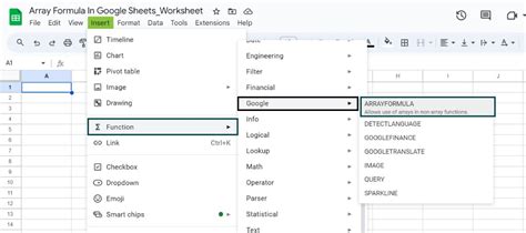 Array Formula In Google Sheets Definition Formula Examples