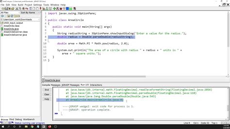 Joptionpane Example Area Of Circle Youtube