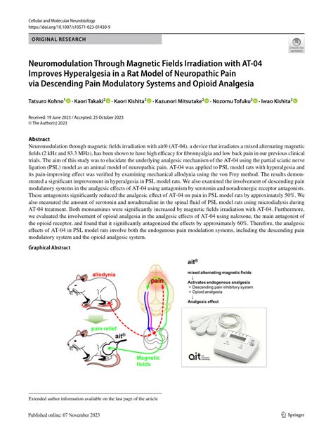Pdf Neuromodulation Through Magnetic Fields Irradiation With At 04