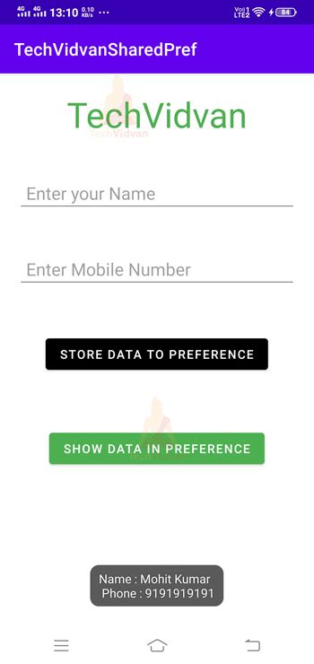 Shared Preferences In Android Techvidvan