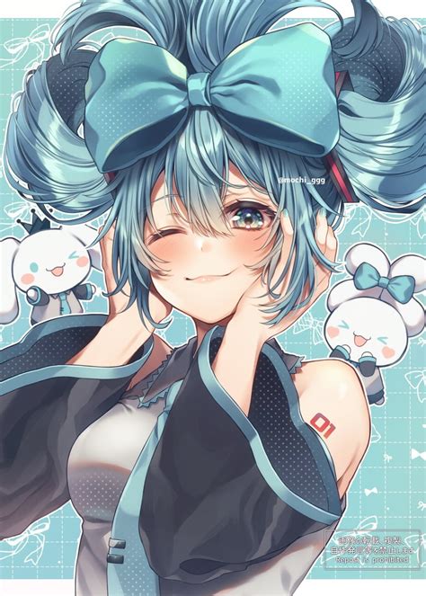 Hatsune Miku Cinnamoroll And Cinnamiku Vocaloid And More Drawn By