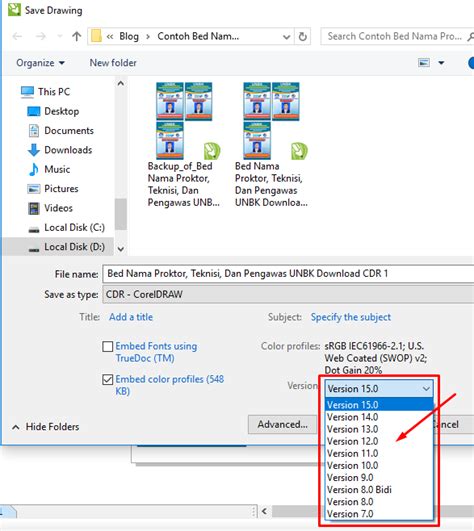 Cara Menyimpan File Corel Draw CDR Agar Bisa Dibuka Disemua Versi Corel Draw Goliketrik