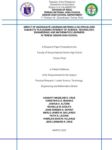 Preliminaries Download Free Pdf Science Technology Engineering And Mathematics Learning