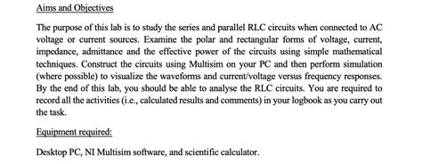 Solved Aims And Objectives The Purpose Of This Lab Is To
