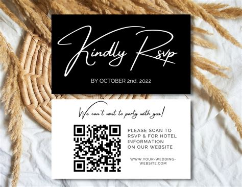 QR Code Rsvp Rsvp Online QR Code Response Card QR Code Etsy