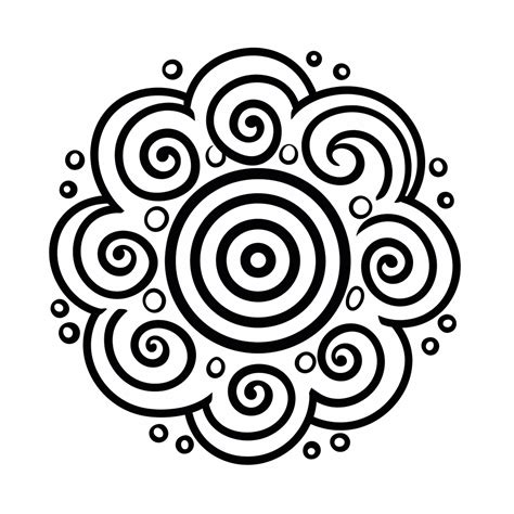 Spiral Swirl Pattern Coloring Page