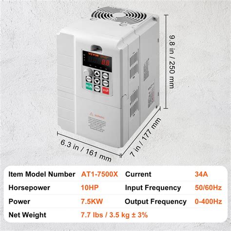 vfd 7 5kw 34a 10hp variable frequency drive for 3 phase motor speed