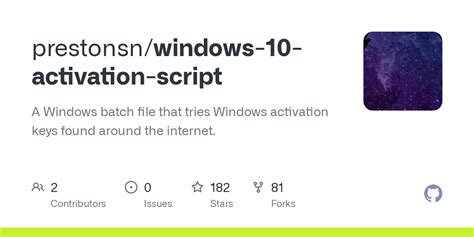 windows 10 activation script script actvatr bat at master · prestonsn