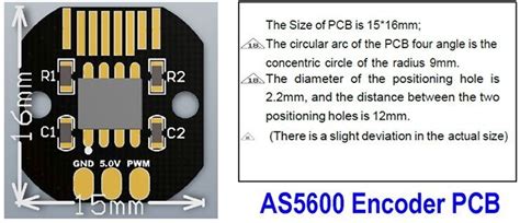 Basecam Simplebgc 32 Bit Encoder Pcb With As5600 Pwm 15 16mm Custom