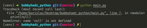 NameError Name Null Or Json Is Not Defined In Python Bobbyhadz