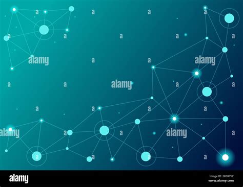 Abstract Social Network Vector Illustration With Polygonal Circles