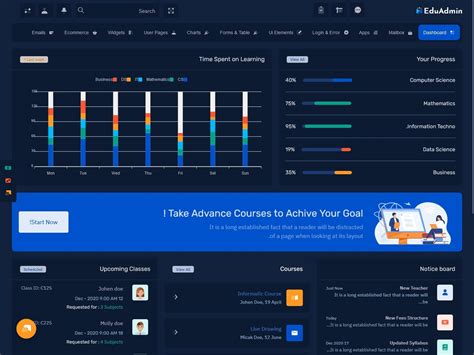 Popular Learning App Template EduAdmin Dashboard Ui Kit