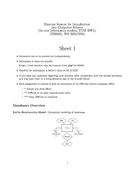 4 Sheet 01 Solution Lecture Notes Exercise Session For Introduction