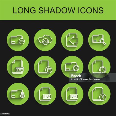 세트 폴더 및 잠금 Eps 파일 문서 마이너스 Psd 알 수없는 삭제 시계 및 아이콘문서 폴더를 설정합니다 벡터 개념에 대한 스톡 벡터 아트 및 기타 이미지 Istock