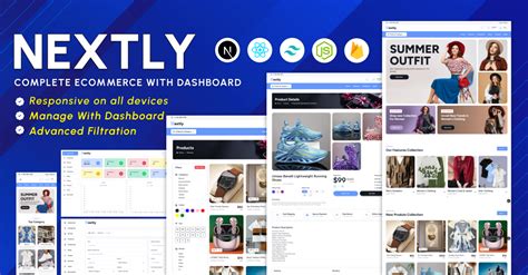 Nextly Ecommerce Website Templates With Admin Dashboard React Next