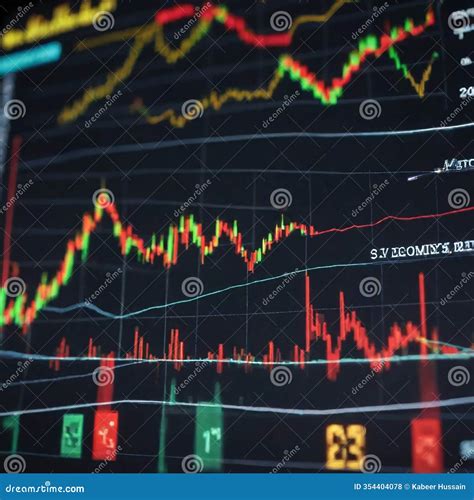 Trader Analyzing Data On Virtual Screenprice Graph And Indicator