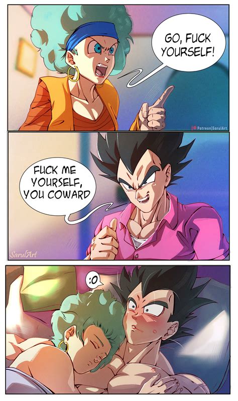 Sarulart Bulma Vegeta Dragon Ball Dragonball Z Absurdres