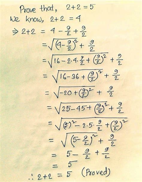 how to prove that 2 2 5