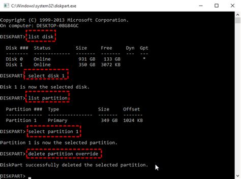 Note To Delete A Partition On A Usb Drive Use The Delete Partition