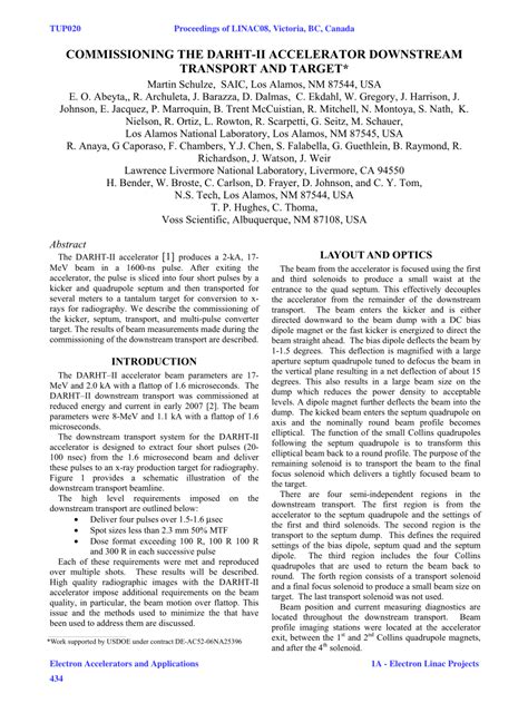 Pdf Commissioning The Darht Ii Accelerator Downstream Transport And Target