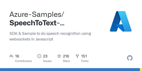 Github Azure Samplesspeechtotext Websockets Javascript Sdk And Sample