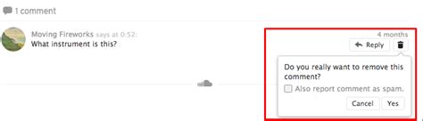 Deleting A Comment SoundCloud Help Center