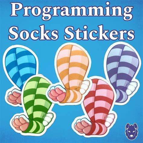 Programming Socks 3 Furry Paw Stickers Etsy