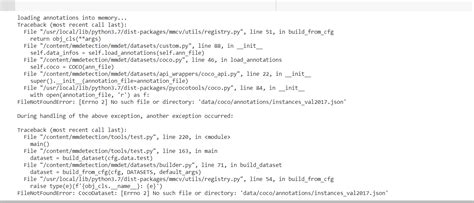 Testing Error Issue Open Mmlab Mmdetection GitHub