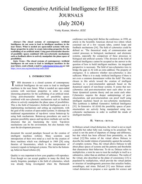 Pdf Generative Artificial Intelligence For Ieee Journals