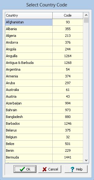 Introduction User Management Selecting A Country Code