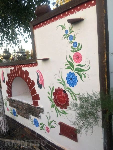 Побелка, роспись русской печи своими руками (рисунок, фото)