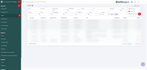 how to access go users schedule reports endpoint privilege manager epm segura community