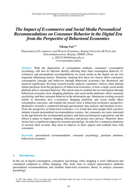 (PDF) The Impact of E-commerce and Social Media Personalized ...