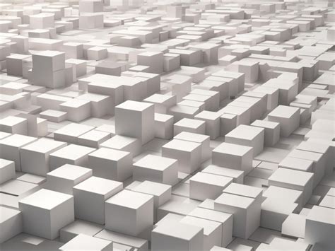 Premium Photo Eccentric Array Offset White Rounded Cube Boxes Block