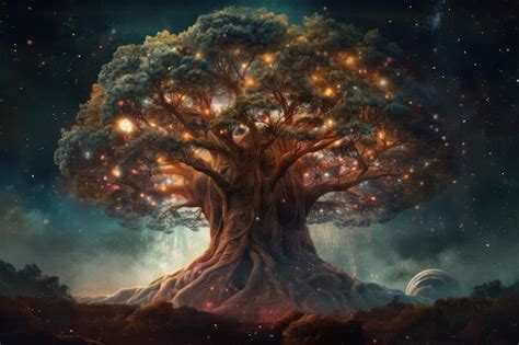 Premium Ai Image Tree Life Fantasy Generate Ai