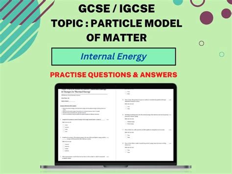 Gcse Igcse Physics Internal Energy Self Assessment Questions And Answers [2023] Teaching