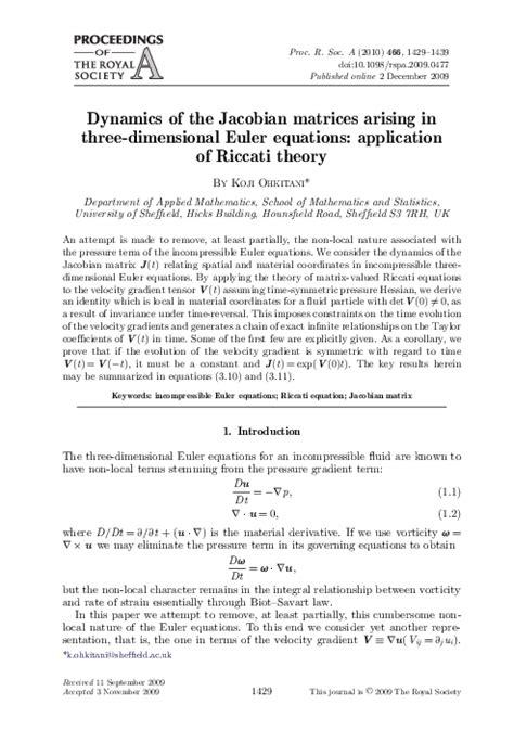 Pdf Dynamics Of The Jacobian Matrices Arising In Three Dimensional