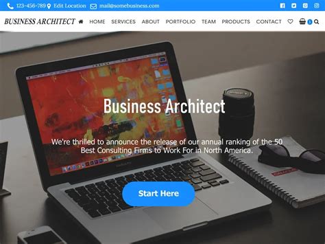 Responsive Agency Wordpress Theme Business Architect