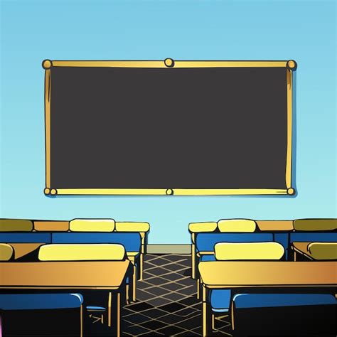 Premium Vector Empty School Class Background For Video Conferencing