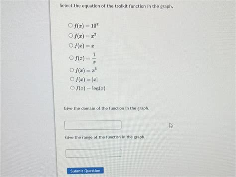 solved select the name of the toolkit function in the graph