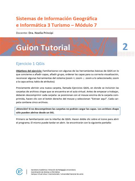 Tutorial Ejercicio 1 Qgis 2023 Pdf Sistema De Información