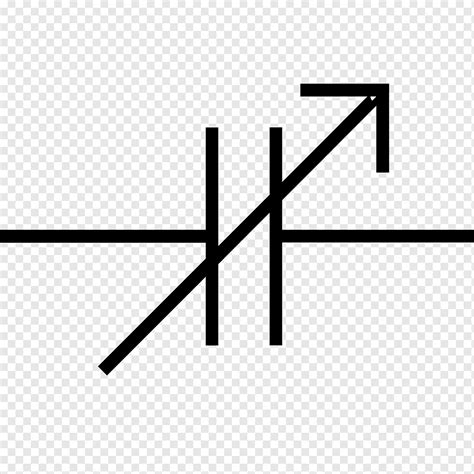 전자 기호 가변 커패시터 배선도 회로도 기호 기타 각도 전자 제품 Png Pngwing