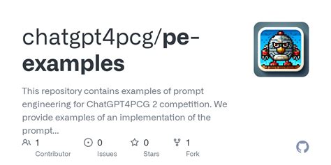 Github Chatgpt4pcgpe Examples This Repository Contains Examples Of Prompt Engineering For